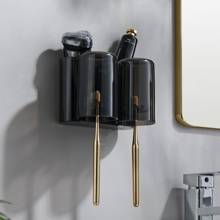 KỆ ĐỂ BÀN CHẢI ECOCO KÈM 2-3-4 CỐC